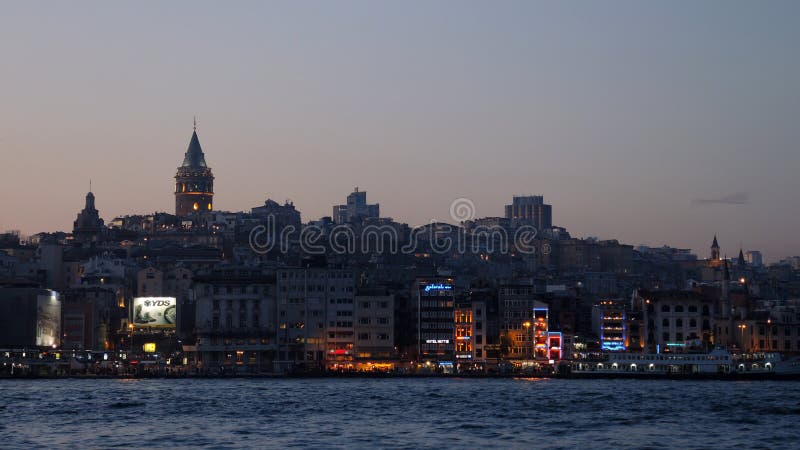 Skyline, istanbul, Turkey. editorial stock photo. Image of horn - 77006428