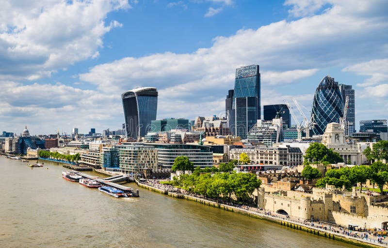 Skyline of London, UK stock photo. Image of panorama - 43917592