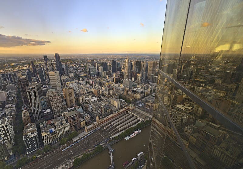 The Skyline of Melbourne Photographed from the Skydeck Stock Image ...