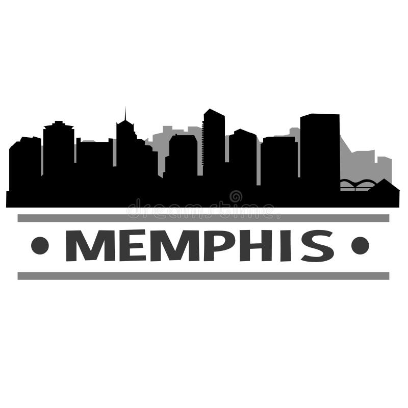 Memphis, USA Skyline And Landmarks Silhouette Stock Vector ...