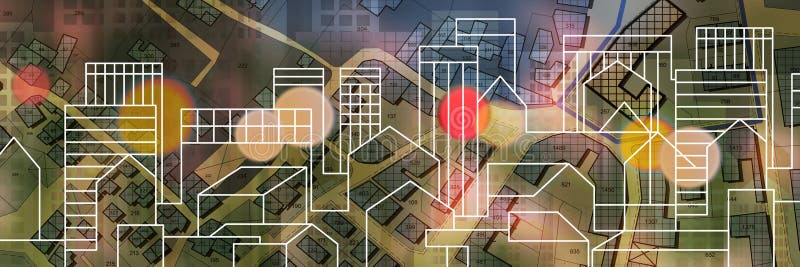 Skyline of a Modern Hypothetical City - Illustration Concept Against a ...