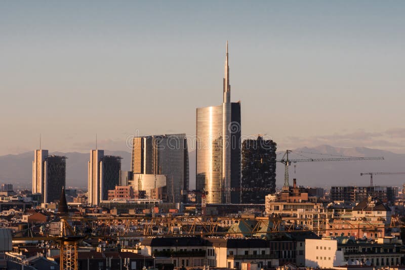 Skyline with New Skyscrapers, Milan Italy Editorial Photography - Image ...