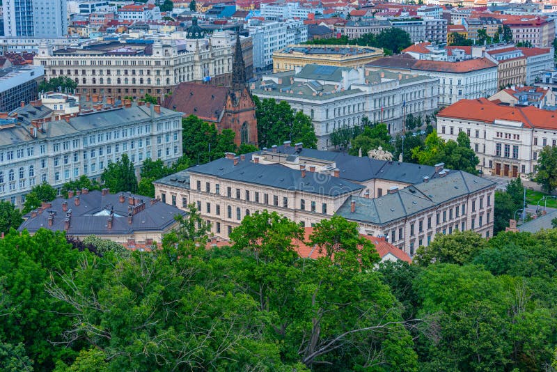 Skyline of the Old Town of Brno, Czech Republic Stock Photo - Image of ...