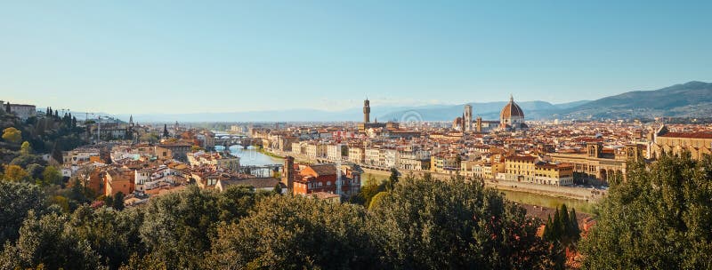 Skyline Panorama of Florence City, Italy Stock Photo - Image of ...
