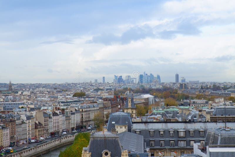Skyline of Paris, France stock image. Image of modern - 28078203