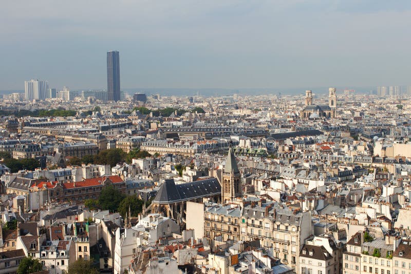 Skyline of Paris. stock image. Image of french, blue - 36951575