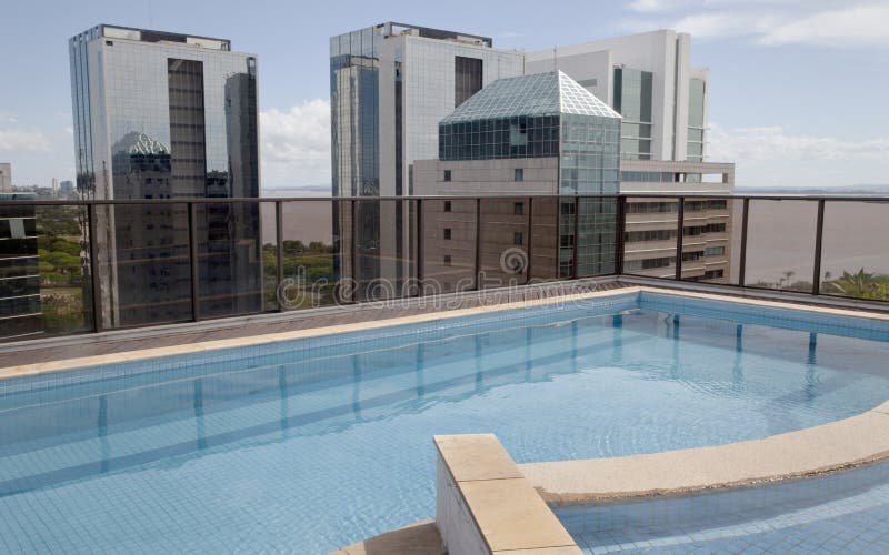 Skyline Pool stock image. Image of roof, pool, porto - 46599765