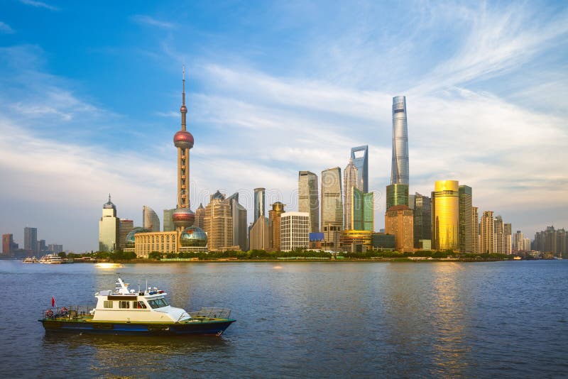 Skyline of Pudong District in Shanghai, China Editorial Photo - Image ...