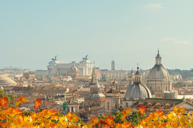 Skyline of Rome, Italy stock image. Image of cupola, european - 78686287
