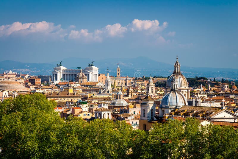 Skyline of Rome, Italy. Panoramic View of Rome Architecture and Stock ...