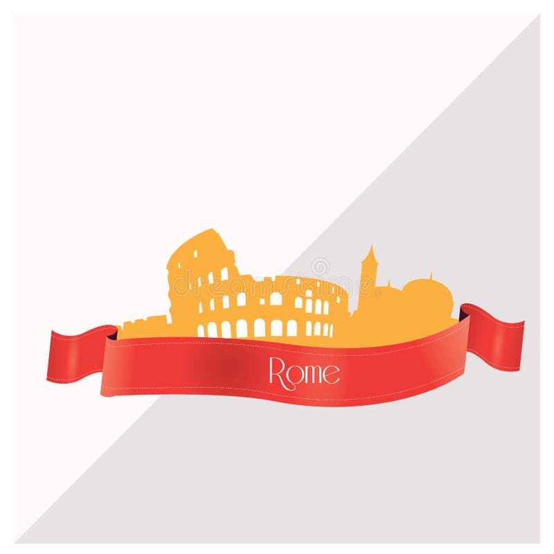 Rome Ribbon Banner. Rome Grunge Band Sign Stock Vector - Illustration ...