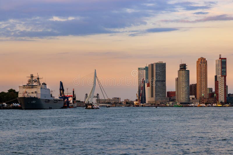 Skyline of Rotterdam in the Netherlands Editorial Photography - Image ...