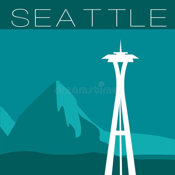 Seattle Space Needle Stock Illustrations – 201 Seattle Space Needle ...