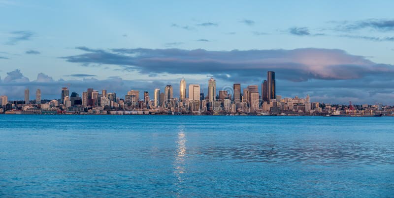 Skyline in Seattle stock image. Image of elliott, architecture - 67665849