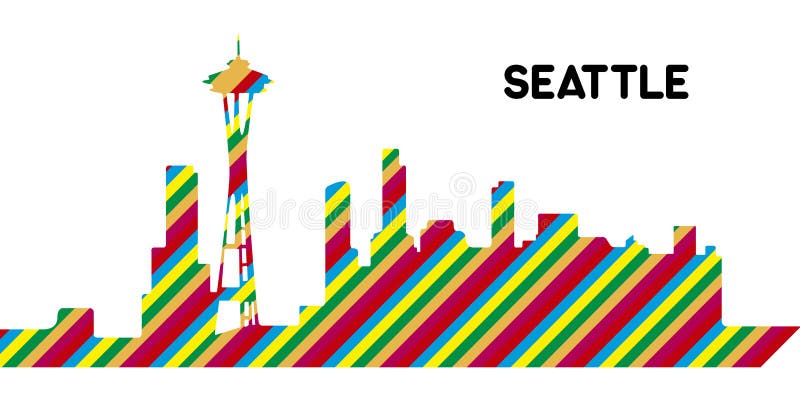 Downtown Seattle Skyline Clip Art Stock Illustrations – 28 Downtown ...
