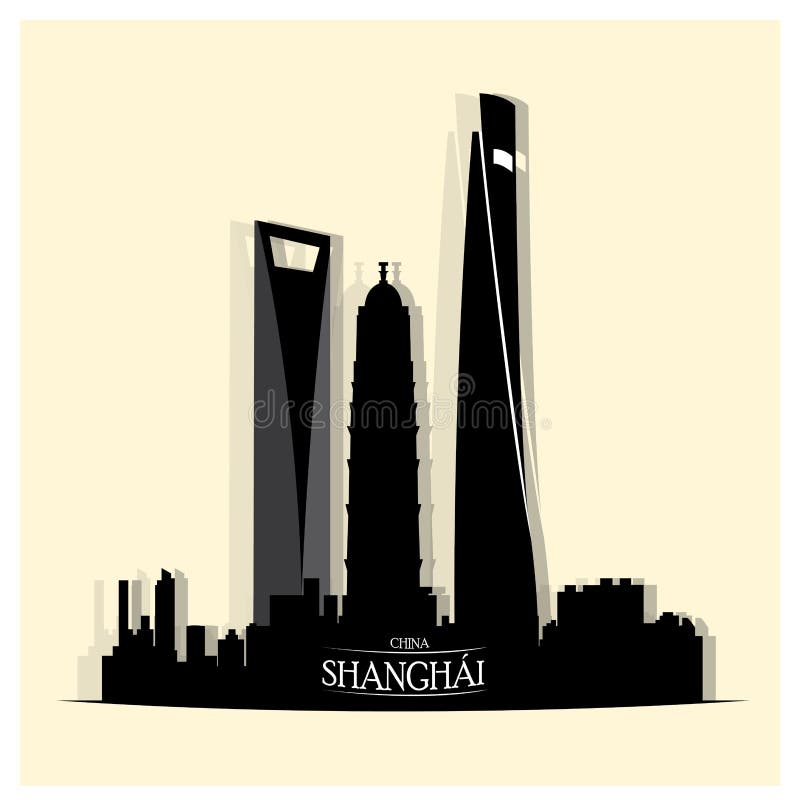 Shanghai City Skyline Panorama Clip Art Stock Illustrations – 23 ...