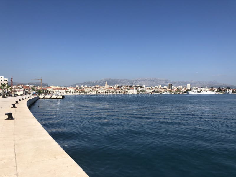 Skyline of Split stock image. Image of skyline, domnius - 186197535