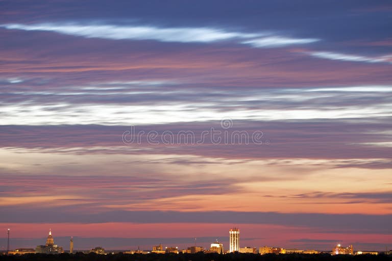 Skyline of Springfield at Sunset Stock Image - Image of springfield ...