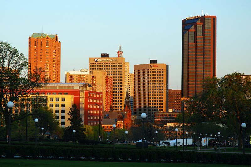 The Skyline of St Paul, Minnesota Editorial Stock Photo - Image of ...