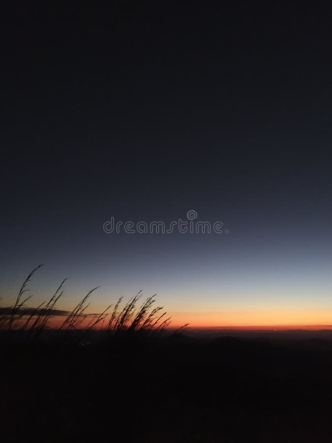 Skyline Sunset in the Top of a Mountain Stock Photo - Image of wall ...