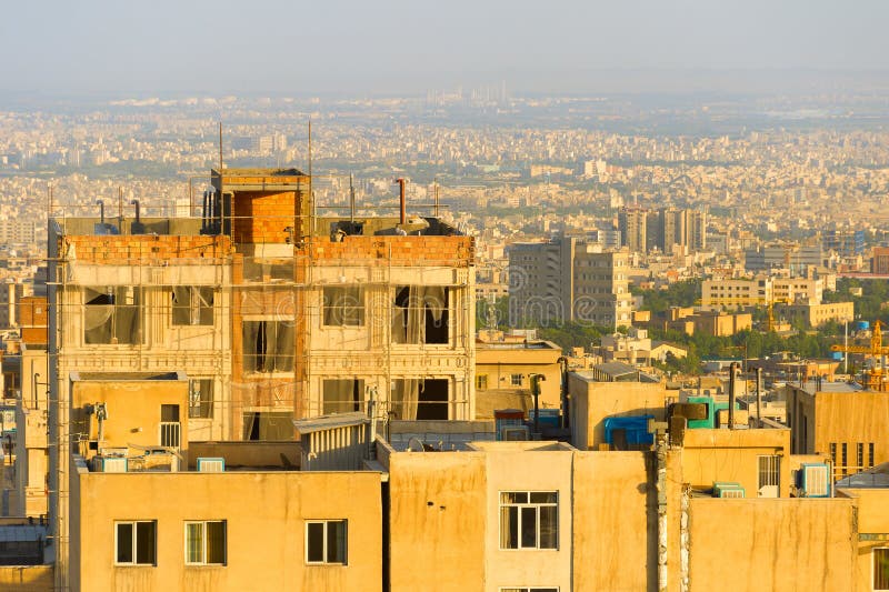 Tehran Residential Buildings, Skyline. Iran Stock Photo - Image of asia ...