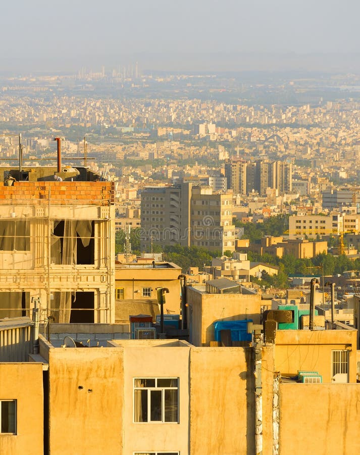 Tehran Residential Buildings, Skyline. Iran Stock Photo - Image of asia ...