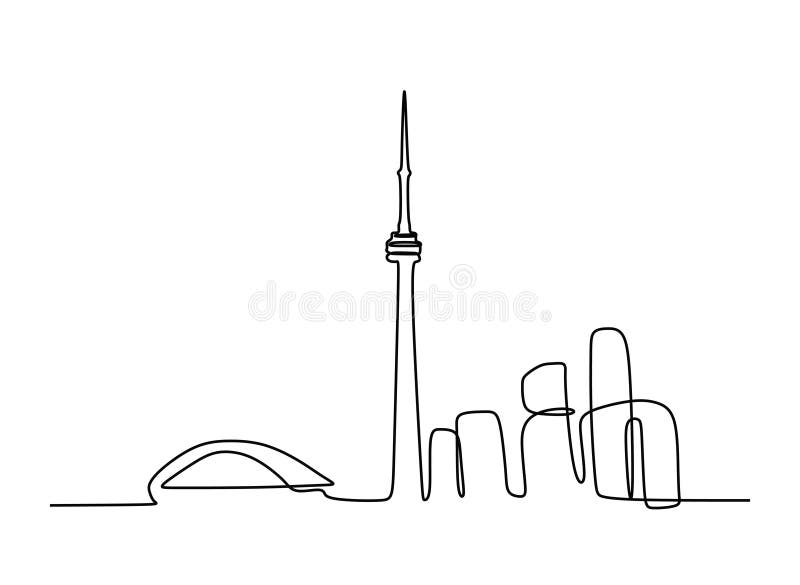 Toronto Skyline Line Art Stock Illustrations – 194 Toronto Skyline Line ...