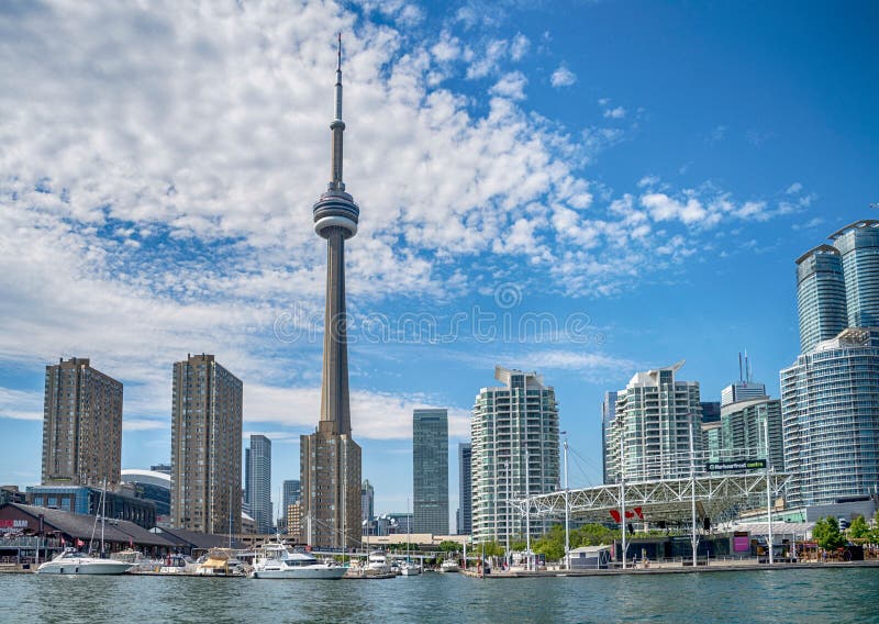 Skyline of Toronto in Canada Editorial Stock Photo - Image of blue ...