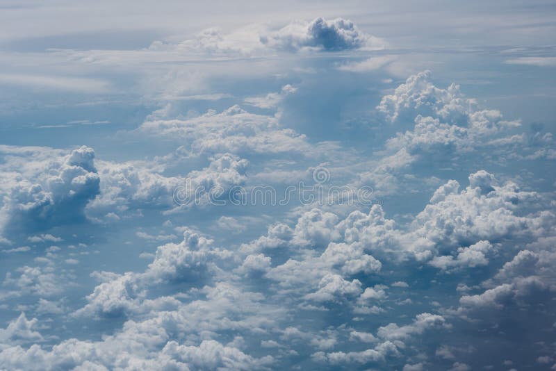 Skyline View Above the Clouds from Air Plane Stock Photo - Image of ...