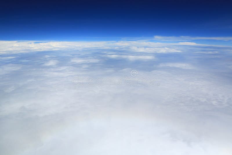 Skyline View Above the Clouds from Air Plane Stock Image - Image of ...