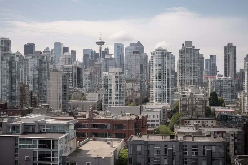 Skyline with View of High-rise Buildings and Skyscrapers in the ...