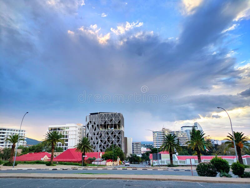 Skyline Windhoek Downtown Cityscape Namibia Editorial Photo - Image of ...