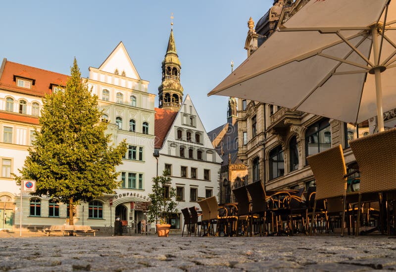 Skyline from Zwickau with Market Editorial Photo - Image of market ...
