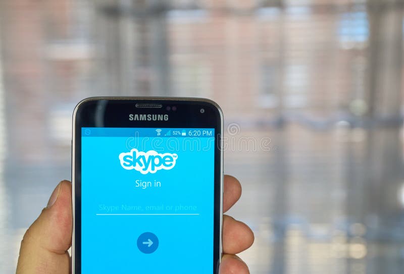 Skype Application on Android Smartphone Editorial Photo - Image of ...