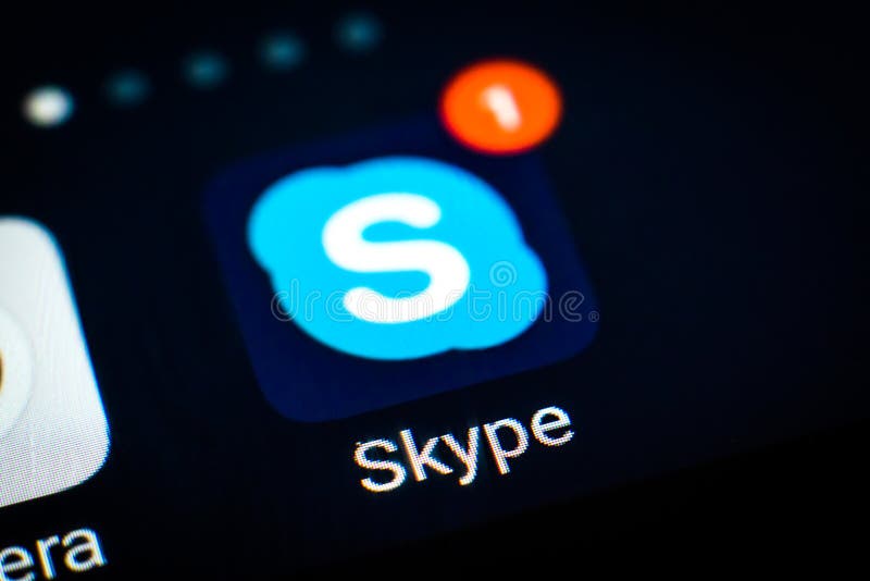 Skype application icon editorial photo. Image of online - 141729856