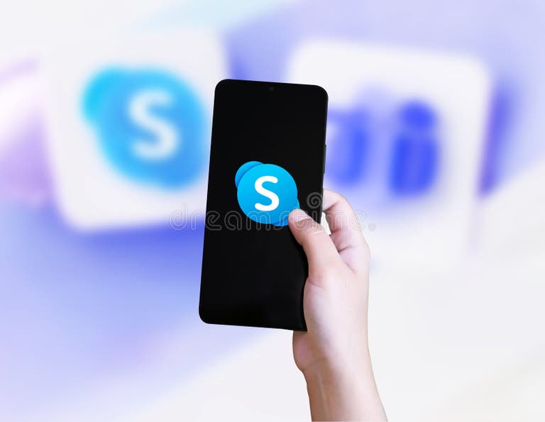Skype To Microsoft Transition Concept Background, Illustrative ...