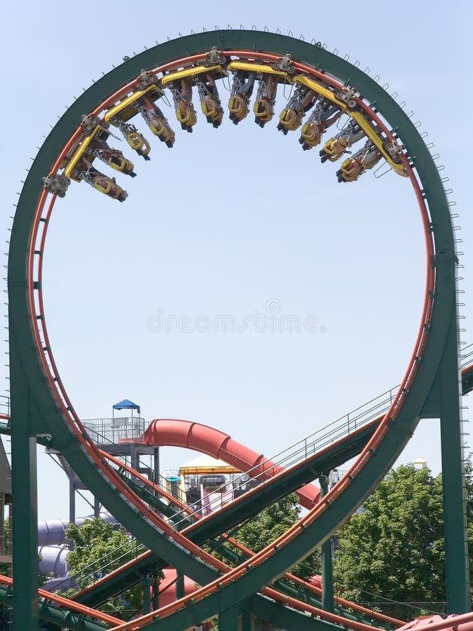 Skyrider roller coaster stock image. Image of coaster, upside - 185529