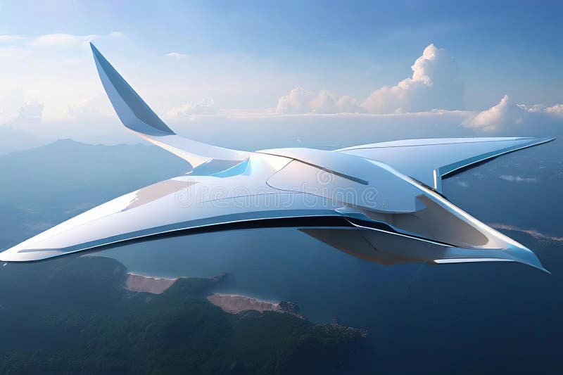 Skysail a Futuristic Wing Shaped Flying Stock Illustration ...