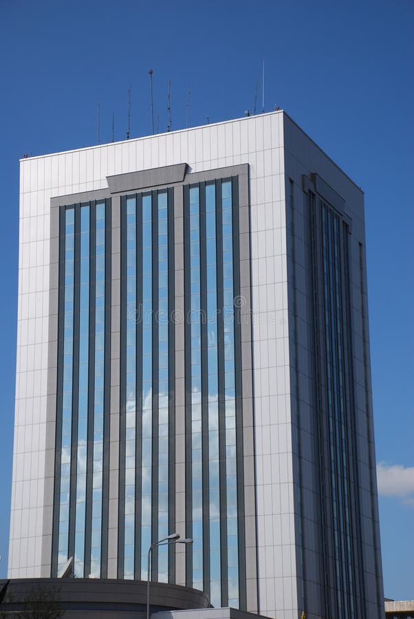 Photovoltaic Solar Panels on Skyscraper Stock Photo - Image of ...