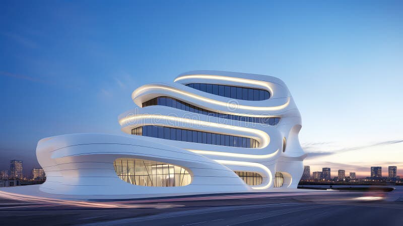 Skyscraper Architecture White Stock Illustration - Illustration of ...