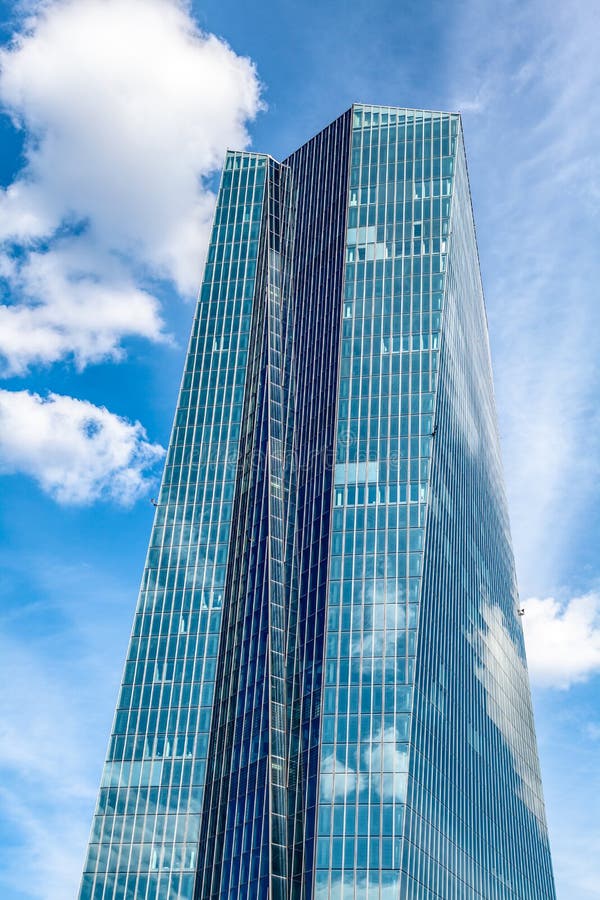 Skyscraper in the Big City Touching the Blue Sky Stock Photo - Image of ...