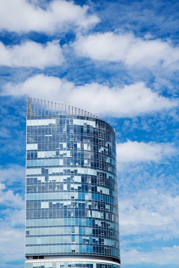 Skyscraper, Blue Sky with Clouds. City, Building Stock Image - Image of ...