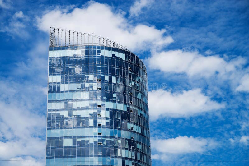 Skyscraper, Blue Sky with Clouds. City, Building Stock Image - Image of ...