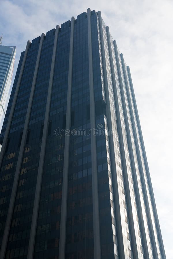 Skyscraper bottom view stock image. Image of tower, exterior - 115346987