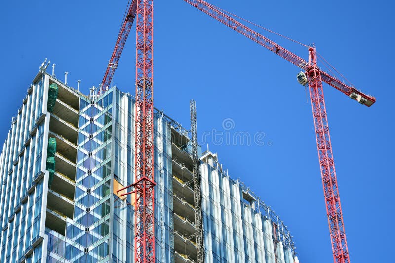 Skyscraper Building during Construction. Stock Image - Image of ...