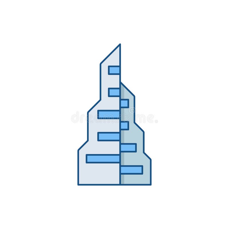 Skyscraper Building Construction Vector Icon Isolated on White ...