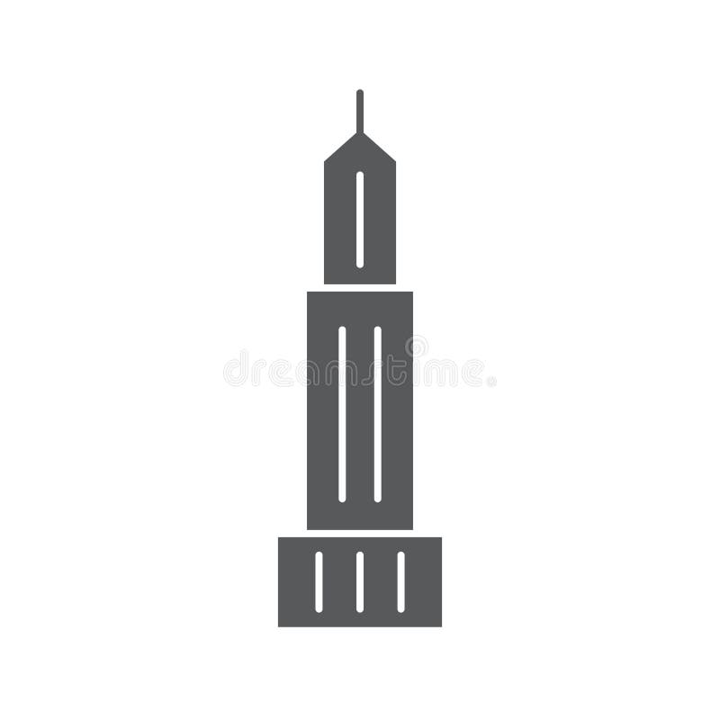 Skyscraper Building Construction Vector Icon Isolated on White ...
