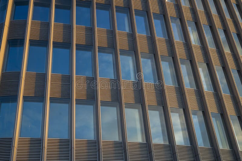 Skyscraper Building Facade with Glass Sky View Editorial Image - Image ...