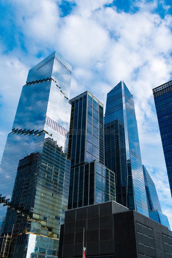 Skyscraper Building Facades. Modern City Perspective. Skyscraper in ...