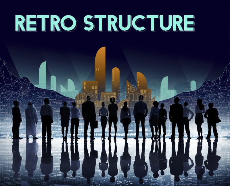 Skyscraper Building Retro Structure Urban Concept Stock Illustration ...